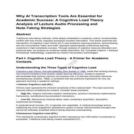 AI Lecture Transcription: Cognitive Science Guide for Academic Success.pdf
