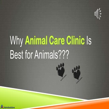 Why animal care clinic is best for animals | PPTX