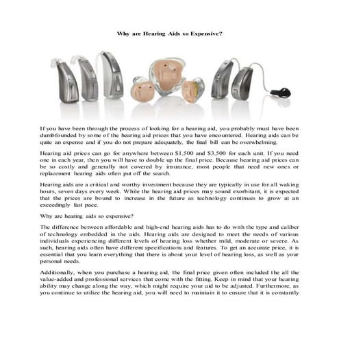 The cost of hearing aids | PDF