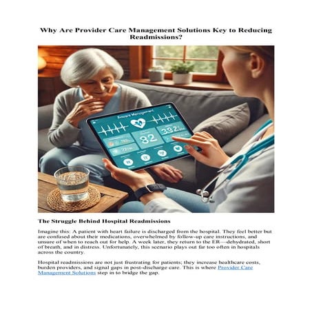 Why Are Provider Care Management Solutions Key to Reducing Readmissions.pdf