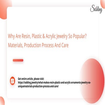 Why Are Resin, Plastic & Acrylic Jewelry So Popular_ Materials ...
