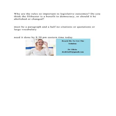 Why are the rules so important to legislative outcomes Do you think.docx