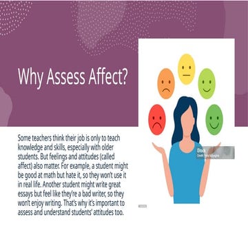 Assessing the range of affect involvexamining the variety of emotions ...