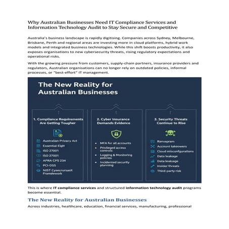 Why Australian Businesses Need IT Compliance Services to Stay Secure ...