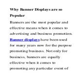 Why banner displays are so popular