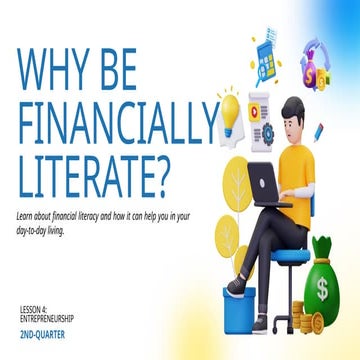 Why be Financial Literate, ENTREPRENEURSHIP | PPTX