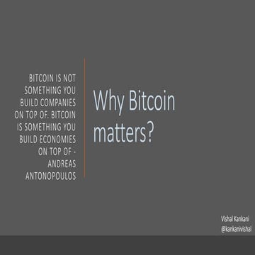 Why Bitcoin Matters | PPTX