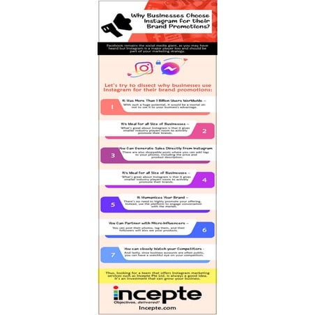 Why Businesses Choose Instagram for their Brand Promotions? | PDF