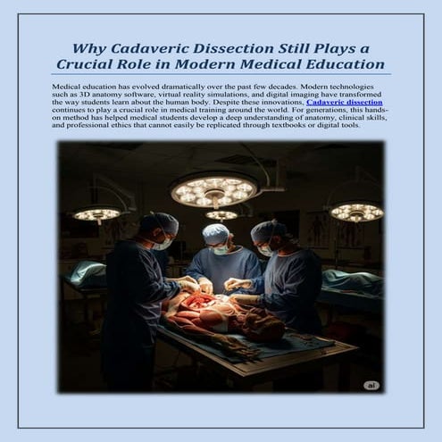 Dissection Of a Cadaver - www.idissect.ca