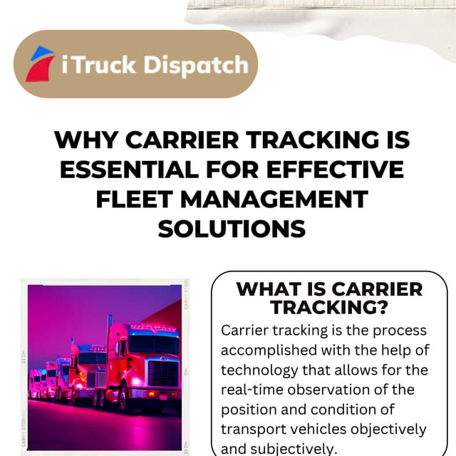Why Carrier Tracking is Essential for Effective Fleet Management ...