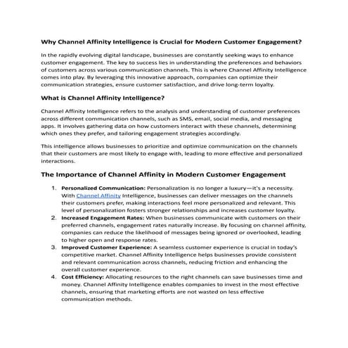 Why Channel Affinity Intelligence is Crucial for Modern Customer ...
