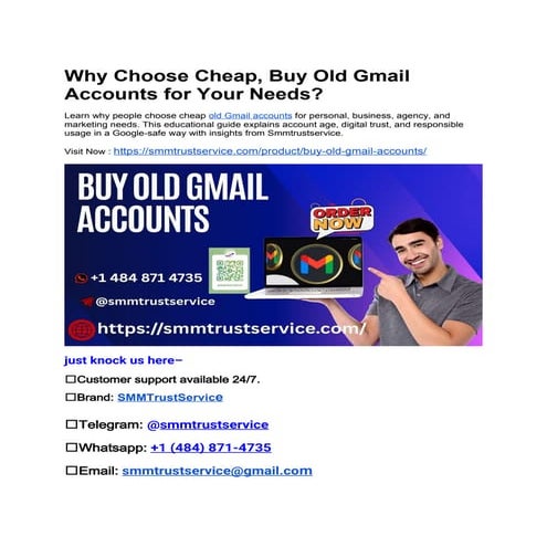 Why Choose Cheap, Buy Old Gmail Accounts for Your Needs.docx