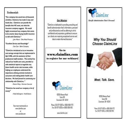 Why Choose Claimlinx Brochure | PDF