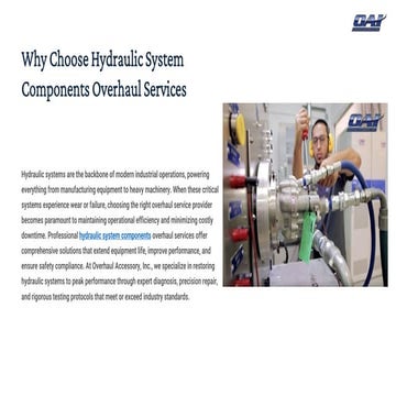 Why Choose Hydraulic System Components Overhaul Services.pdf