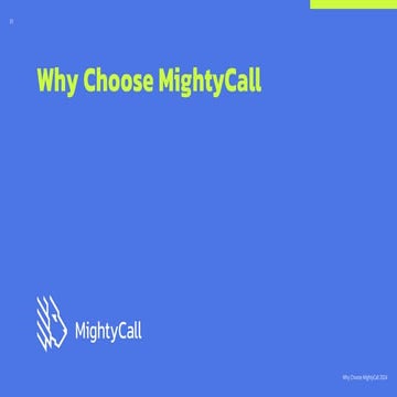 Why Choose MightyCall Call Center for business | PPT