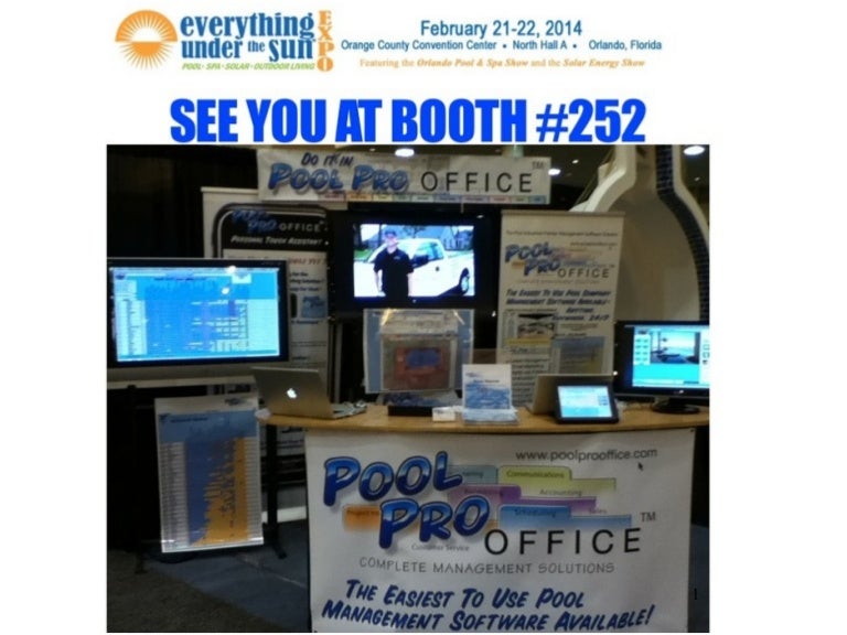 Pool Pro Office Booth #252 Orlando Pool and Spa Show