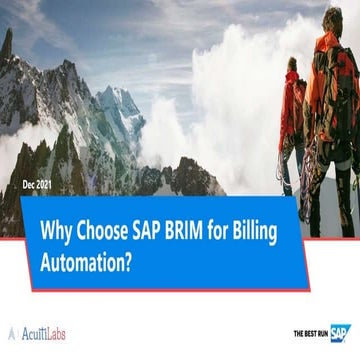 Why Choose SAP BRIM for Billing Automation? | PPTX