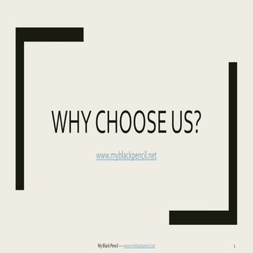 Why Clients Choose Us? | PPT