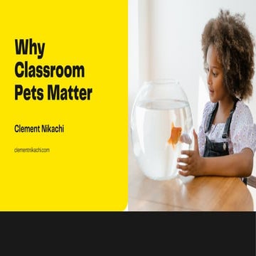 Why Classroom Pets Matter | PDF