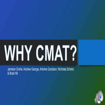 Why cmat final project | PPTX