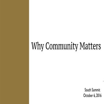 Why Community Matters | PDF