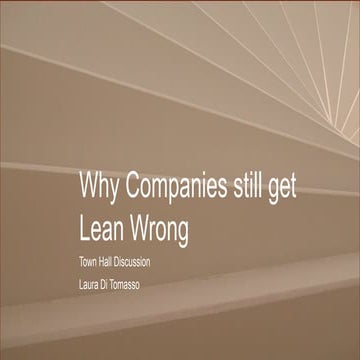 PCATX15: Why companies still get lean wrong | PPTX