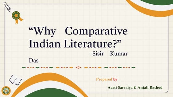 Comparative Literature in India by Amiya dev.pptx