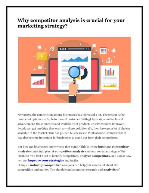 Optimisator: How To Make Market Analysis | PDF