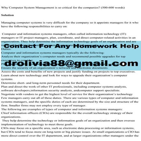 Why Computer System Management is so critical for the companies (50.pdf