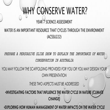 Why conserve water | PPT