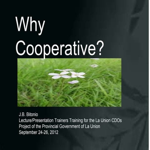 Why Cooperative? | PPT