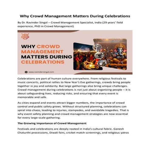 Why Crowd Management Matters During Celebrations | PDF