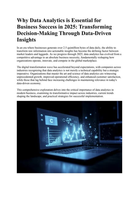 Business Decision-Making and Data Analytics | PDF