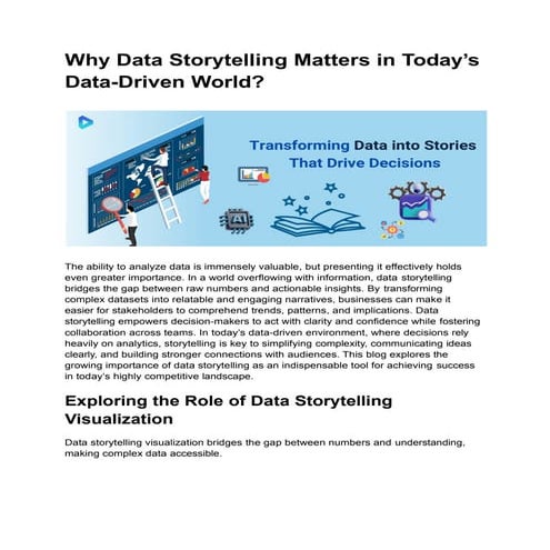Why Every Business Needs Data Storytelling Skills | PDF