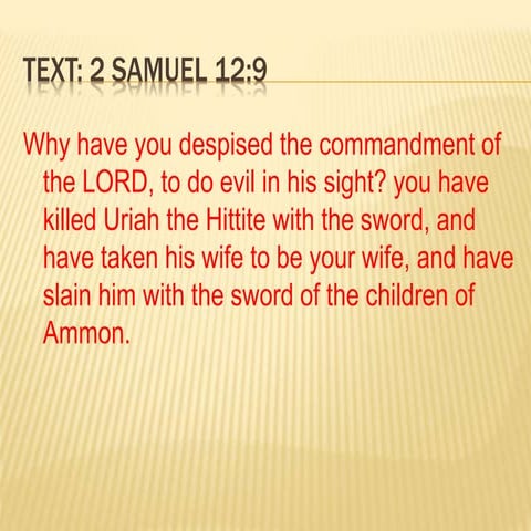 Why David Fall into Temptation | PPT