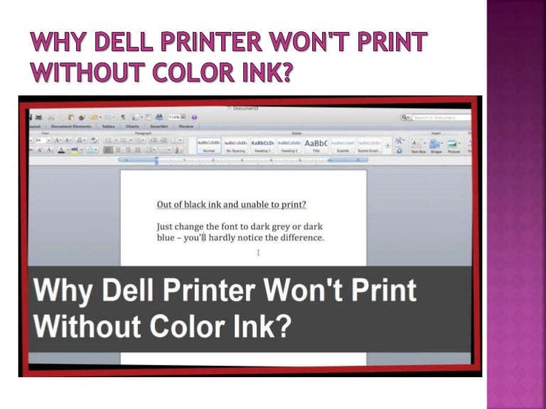 Why Dell Printer Won t Print Without Color Ink why-dell-printer-won-t-print-without-color-ink