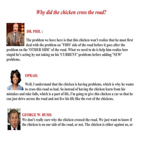 Why did the chicken cross the road | PPT