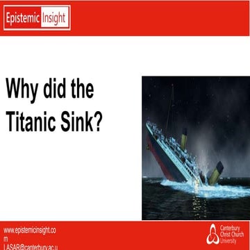 Material failure of titanic ship. | PPTX