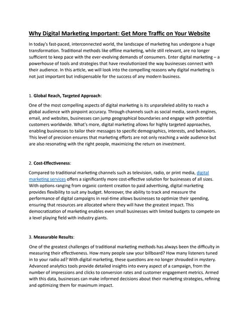 difference between digital and non - digital marketing | PPT