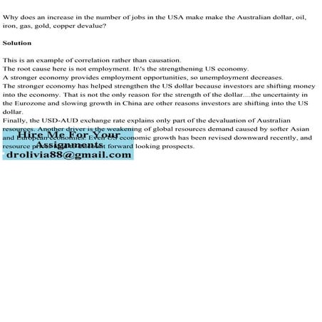 Why does an increase in the number of jobs in the USA make make the .pdf