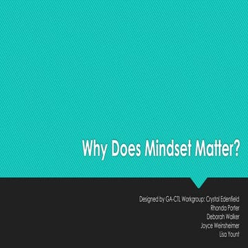 How can Mindset impact Learning and growth | PPTX