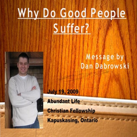 Why Do Good People Suffer | PDF