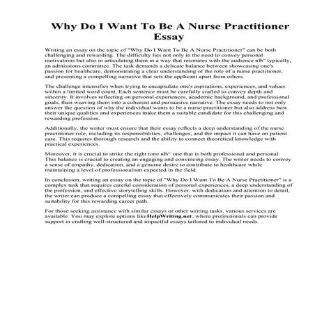 Why Do I Want To Be A Nurse Practitioner Essay.pdf