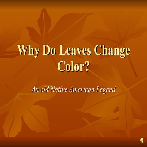 Why Do Leaves Change Color | PPT