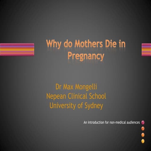 Why do mothers die in pregnancy | PPTX