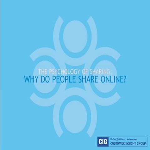 Why do People Share Online - Study by the NYTimes | PDF | Dating ...