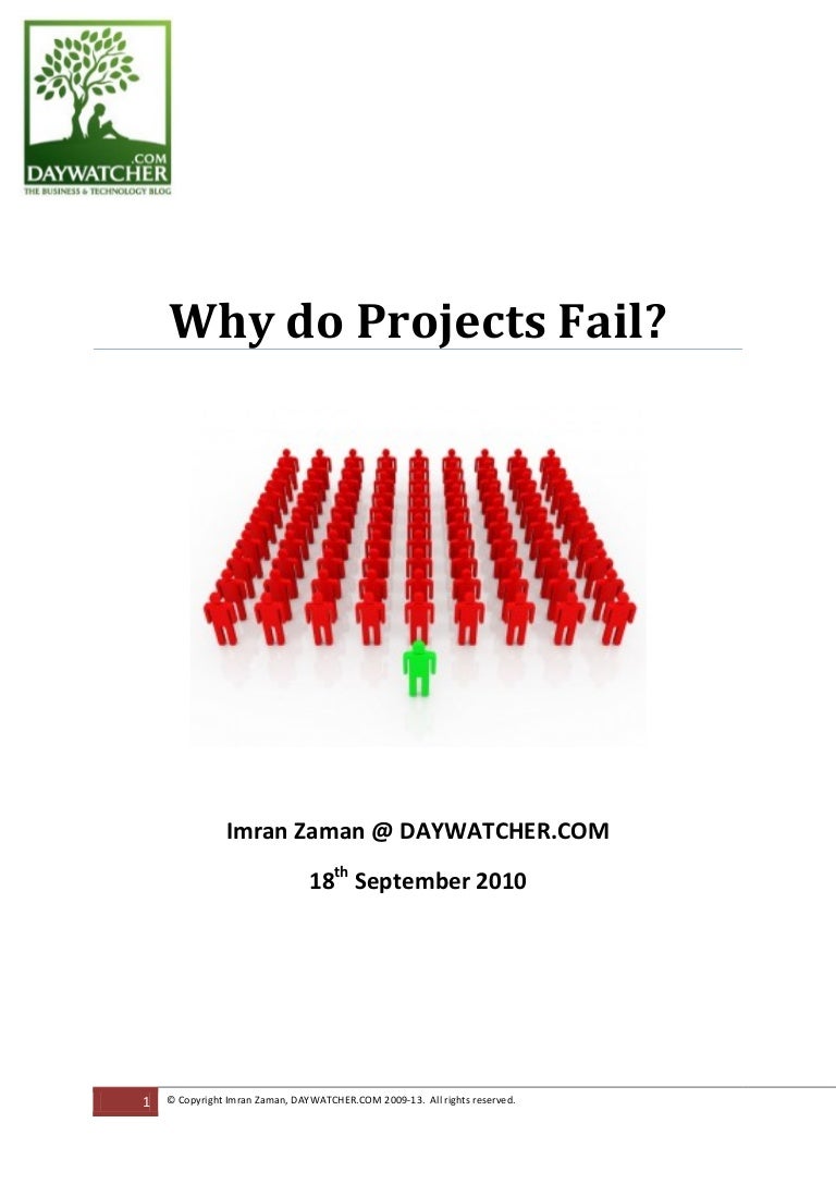 Why do Projects Fail?