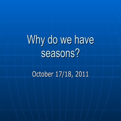 Reasons for the seasons notes | PPT