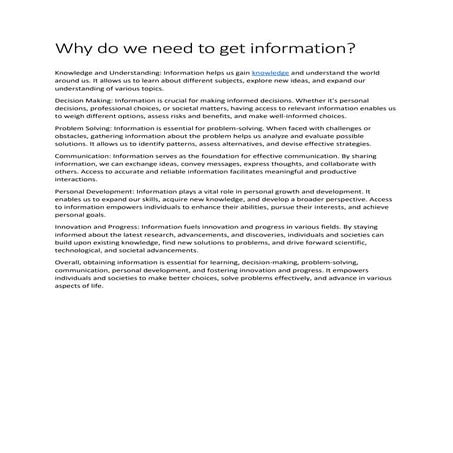 Why do we need to get information.docx