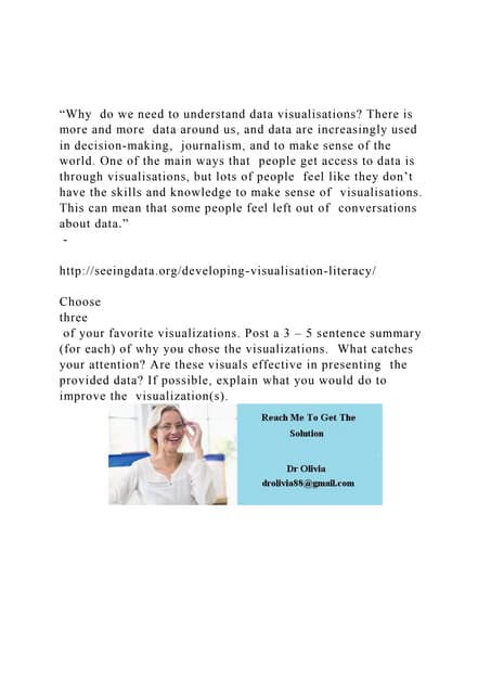 Why is a visual analysis important in communicating findings in .docx